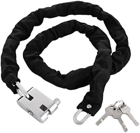 ASelected Bike Lock with 3 Keys,1.2 M Heavy Duty Anti-Theft Bike Chain ...