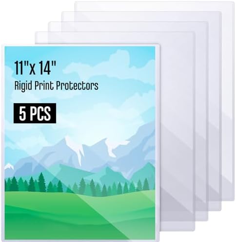 Amazon.com : VOKOY 6 Pack 11 x 17 Inch Hard Plastic Sheet Protectors ...