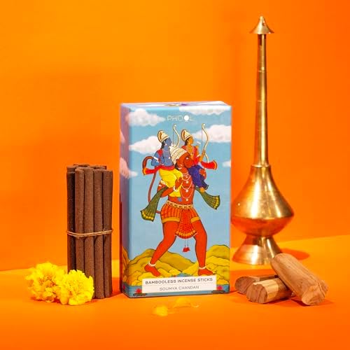 Phool Bambooless Incense Sticks - Sandalwood | Chandan Dhoop Sticks for ...