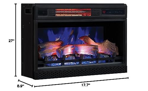 ClassicFlame 26" 3D Infrared Quartz Electric Fireplace Insert Plug and ...