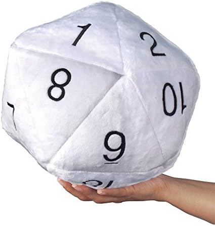 Amazon.com: Ultra Pro E-84949 Jumbo D20 Novelty Dice Plush-White with ...