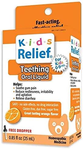 Amazon.com: Kids Teething Oral Solution (Orange Flavour) (0.85oz) 25ml ...