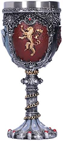 Amazon.com | Lwuey Medieval Wine Chalice Goblet, Stainless Steel Wolf ...