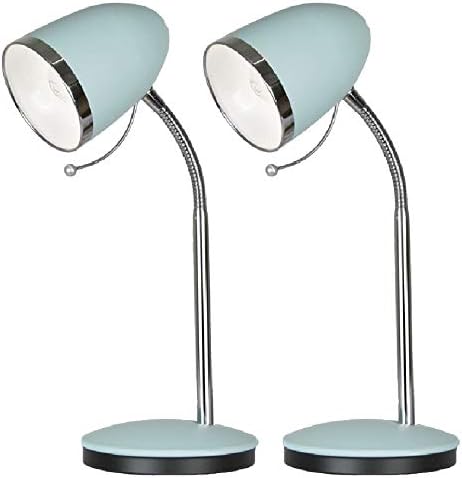 Premier Housewares 2501286 Luma Flexi Desk Lamp - Blue , H37 x W13 x ...