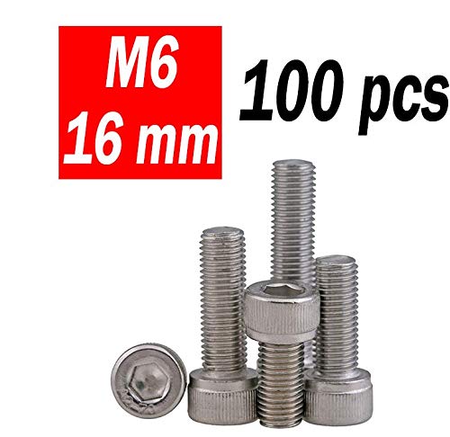 Immech - M6 x 16mm Socket Head Cap Screws, Allen Socket Drive,304 ...