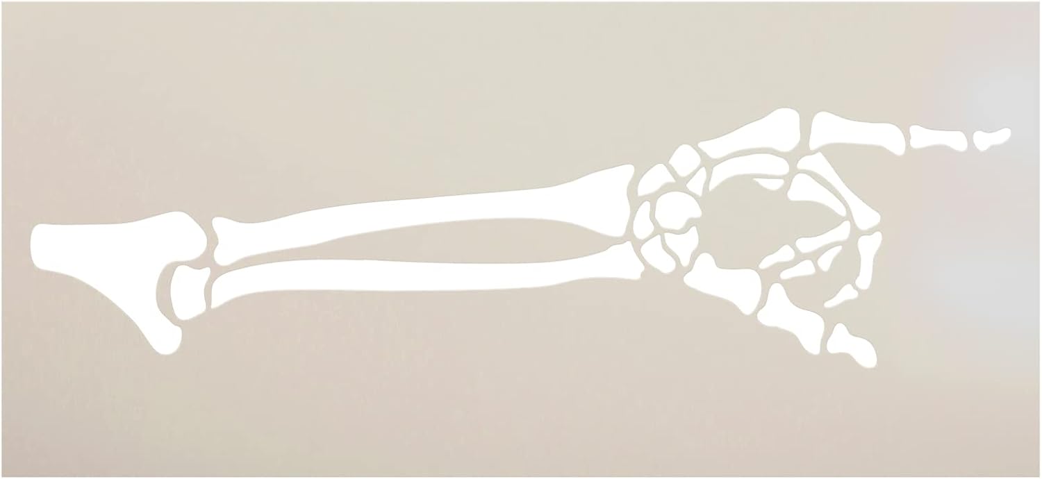 Amazon.com : Embellished Skeleton Pointing Hand & Arm Stencil by ...