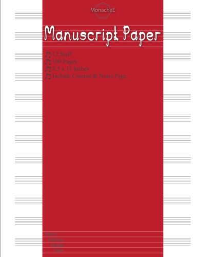 Buy Manuscript: Blank Sheet Paper / Staff Paper / Composition ...