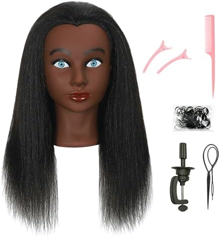 Amazon.com: LECIPO 100% Real Human Hair Mannequin Head with Stand ...
