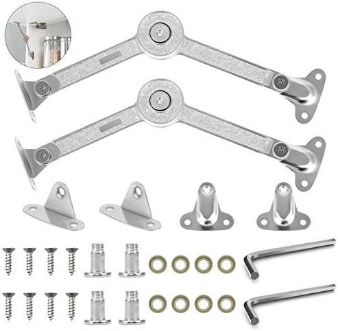 2 Pack Lid Support Stay, Adjustable Lid Supports Zinc Alloy Door ...