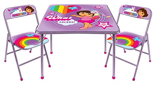 Nickelodeon Dora The Explorer Table and Chair Set (3-Piece) : Amazon.in ...