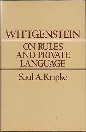 Amazon.co.jp: Wittgenstein on Rules and Private Language : Kripke, Saul ...