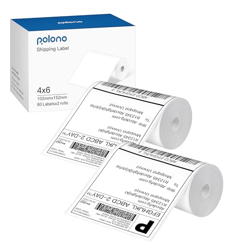 Snapklik.com : POLONO Genuine 4 X 6 Direct Thermal Shipping Labels ...