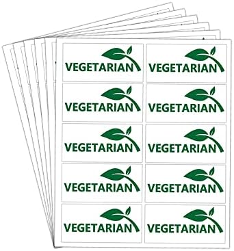 Amazon.com : Vegetarian Stickers,Vegan Food Labels for Restaurant ...