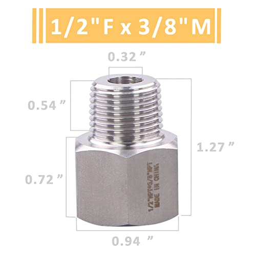 Snapklik.com : DERPIPE Forged Reducer Adapter Fitting - Stainless Steel ...