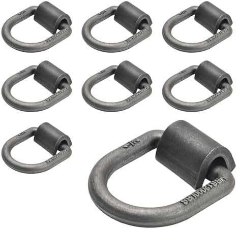 Amazon.com: Zenkrozi 4 Pack Heavy Duty Weld-On Forged D Ring, MBS:12,000 lbs 1/2" D-Ring Trailer ...