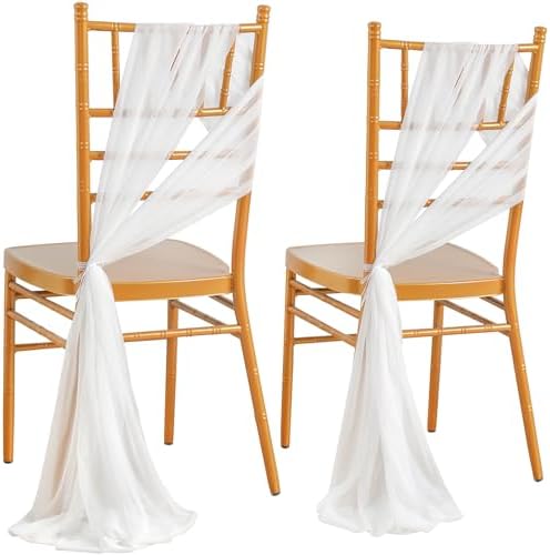 Amazon.com: RUIDKUN Wedding Chair Back Decoration White 16 Piece Set ...