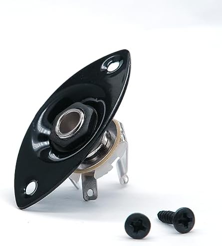 Amazon.com: harpfeas Metal 1/4" Oval Guitar Input Jack Output Plate ...