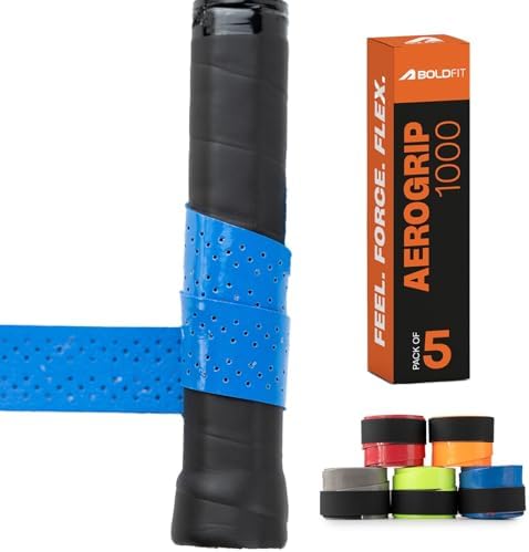 Boldfit Badminton Grip Multicolor Anti Slip Perforated Tennis Racket ...