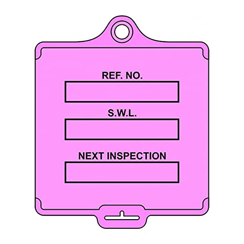 ‘AssetTag Flex Safe Working Load’ Tag, Medium, Pink (Pack of 50) – BigaMart