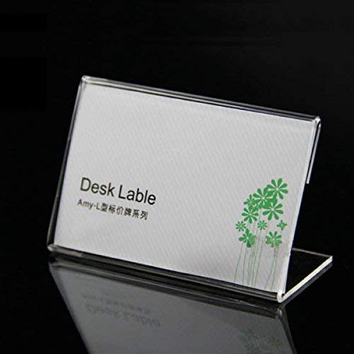 HI5 20pcs Acrylic Name Card Display Holder Label Price Sign Tag Shop ...