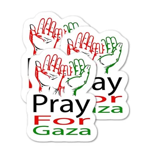 Amazon.com: Set of 3 Pray For Gaza Laptop Sticker Decal : Handmade Products