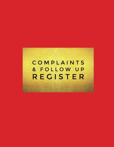 Amazon.com: Complaints & Follow Up Register: Organize Complaints ...