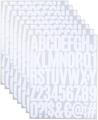 Amazon.com: Piriuuo 8 Sheets White Letter Stickers, 2 Inch Vinyl White ...