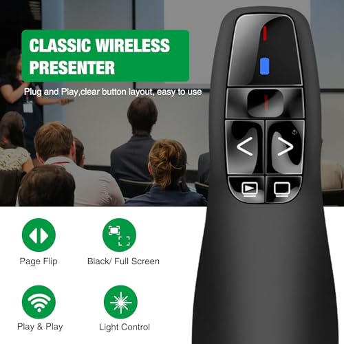 rts Wireless Laser Pointer Remote Controller Presenter for Presentation ...