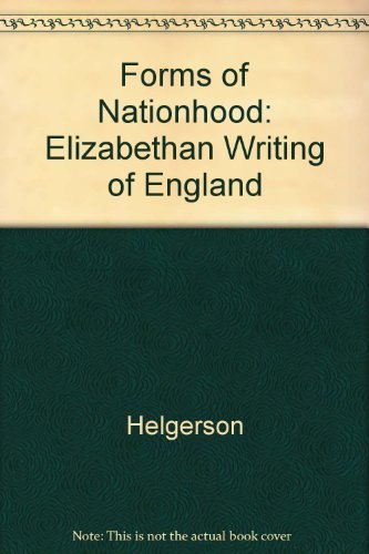 Amazon.com: Forms of Nationhood: The Elizabethan Writing of England ...