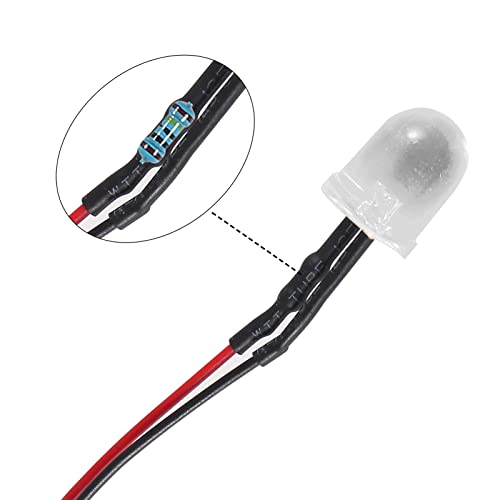 Snapklik.com : 30Pcs 10mm LED Lights Emitting Diodes Pre Wired DC 12V ...