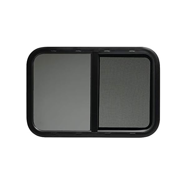 ToughGrade Horizontal Sliding Black RV Window 30" X 20" X 1-1/2 ...