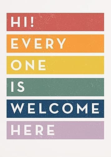 Rainbow Pride Equality Print Everyone is Welcome Here Poster Diversity ...