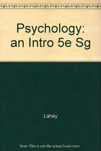 Psychology Introduction Study Guide: Lahey: 9780697145215: Amazon.com ...