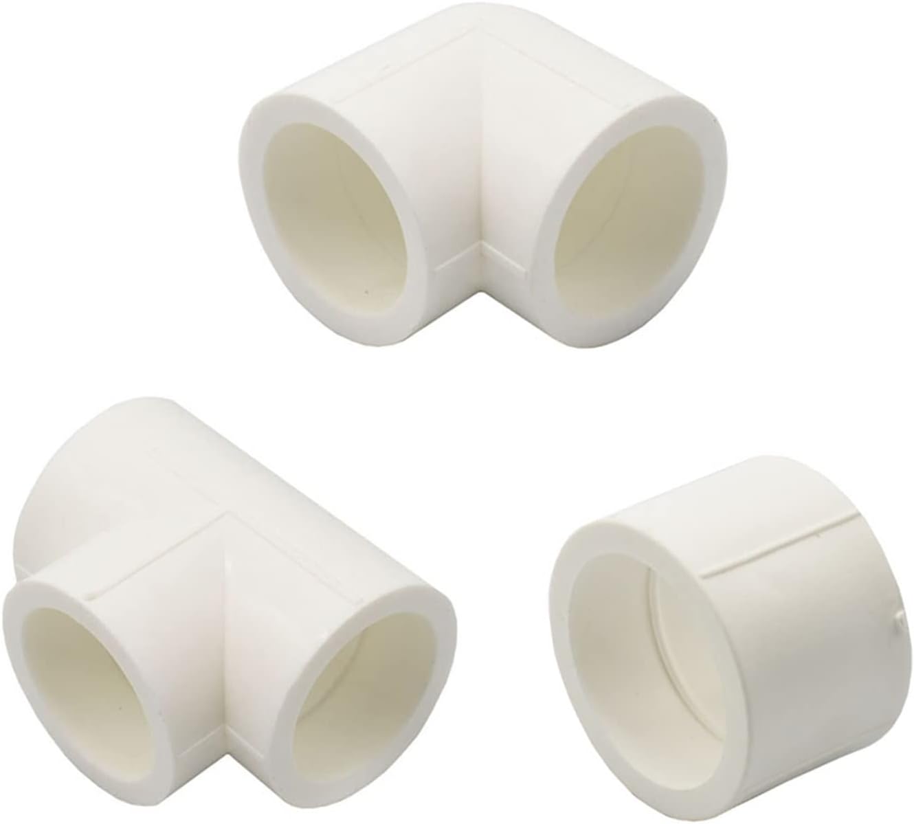 Amazon.com: 50/63mm Plastic Water Pipe Tee Elbow Direct Connector 2/3 ...