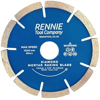 115mm / 4.5" Diamond Mortar Disc, Mortar Masonry Joint Raking Blade For ...