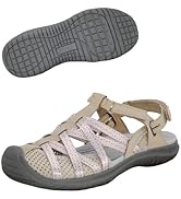 Amazon.com | GRITION Hiking Sandals Women Closed Toe, Waterproof ...