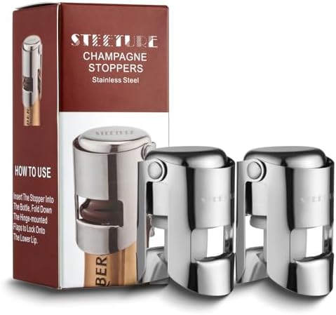 Amazon.com: Champagne Sealer Stopper, BGMAX 3 Pack Stainless Steel ...