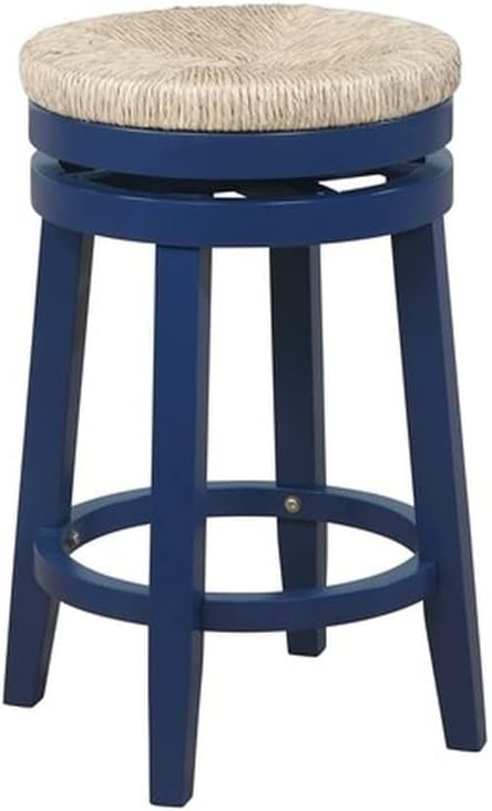 Amazon.com: Powell Linon Tegan 24" Rubber Wood Swivel Counter Stool in ...