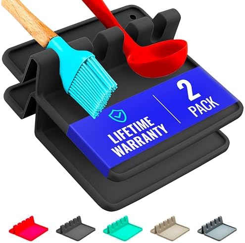 Amazon.com: AUOON Silicone Utensil Rest and Pot lid holder with Drip ...