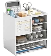 3PCS Desk Organiser Caddy, Stackable Office Drawer Organizers Plastic ...