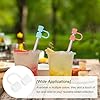 Amazon.com: uxcell 24Pcs Straw Cover Cap, White Silicone Straw Tips ...