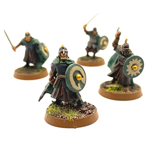 Amazon.com: Warriors of Rohan 4 Painted Miniatures Rohirrim Swordsmen ...
