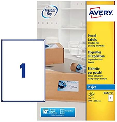 Avery L7167 Self Adhesive Parcel Shipping Labels, Laser Printers, 1 ...