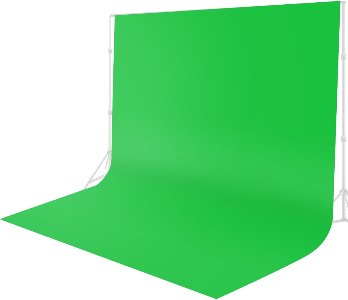10 x 10 Ft Green Screen Backdrop, Chroma Key Greenscreen Background for ...