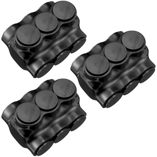 Snapklik.com : Copkim 3 Pcs Black Multi Cable Connector, 3 Wire Ports ...