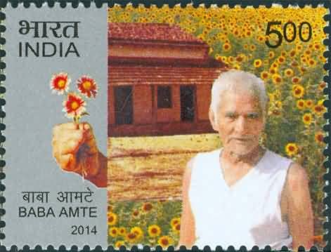Baba Amte Personality, Social Worker, Flower, Building, Ashram Rs. 5 ...