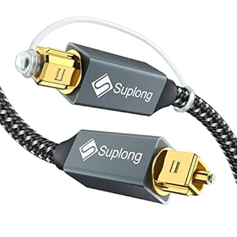 Suplong Câble Audio Optique plaqué Or 24 K pour Barre de Son LG/Samsung/Sony/Philips Smart TV ...