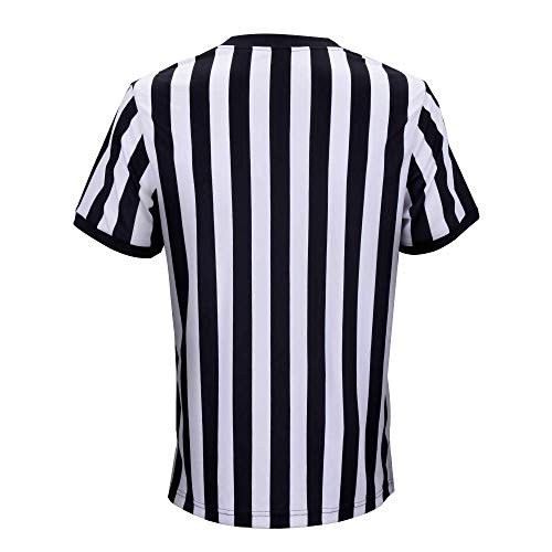 Snapklik.com : Allentian Mens Referee Shirt - Official Black & White ...