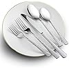 Amazon.com | KINGSTONE Hammered Silverware Set, 20-Piece Flatware Set ...