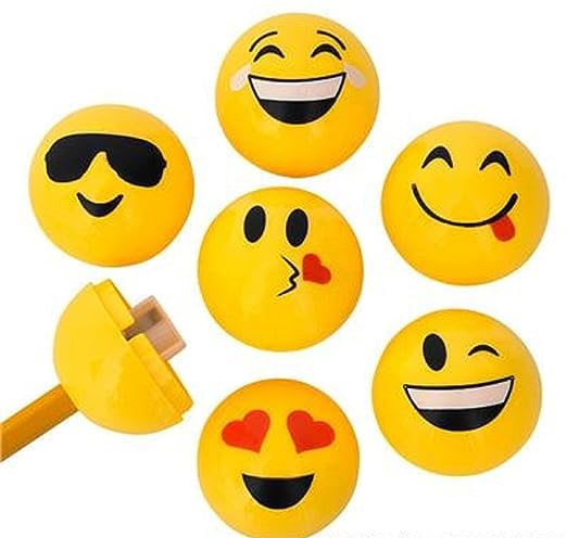 NNS Cute Emoji Smiley Design 12 Piece Stationary Set Pencil Sharpener ...